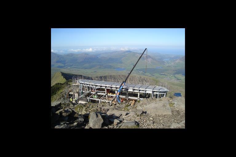 Roof installed on Snowdon's mountain-top cafe | News | Building